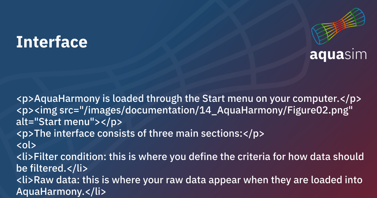 Interface | AquaSim