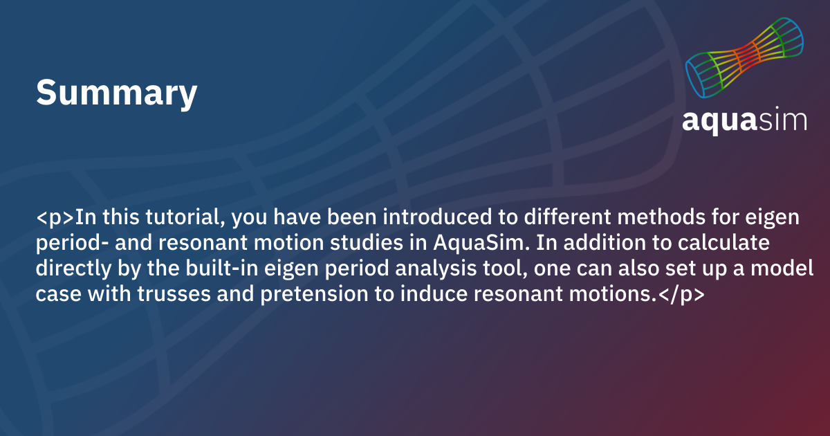 Summary | AquaSim