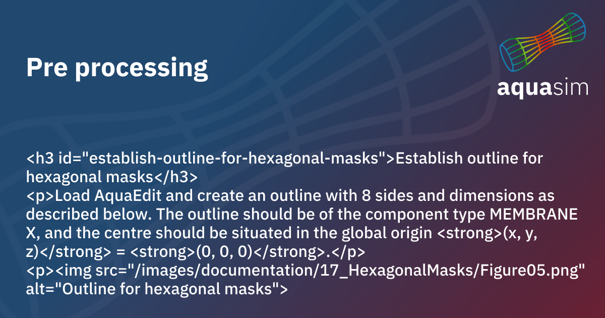 Pre processing | AquaSim