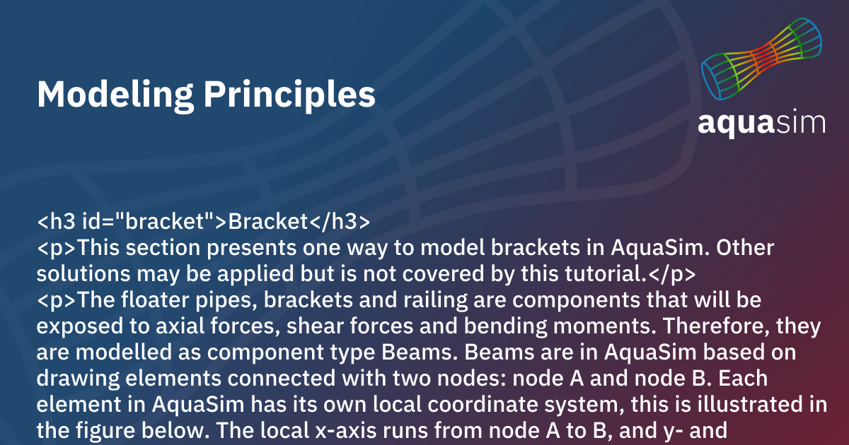 Modeling Principles | AquaSim