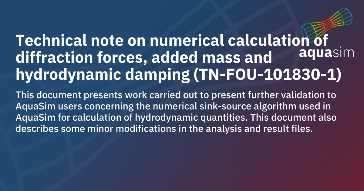 Technical note on numerical calculation of diffraction forces, added ...