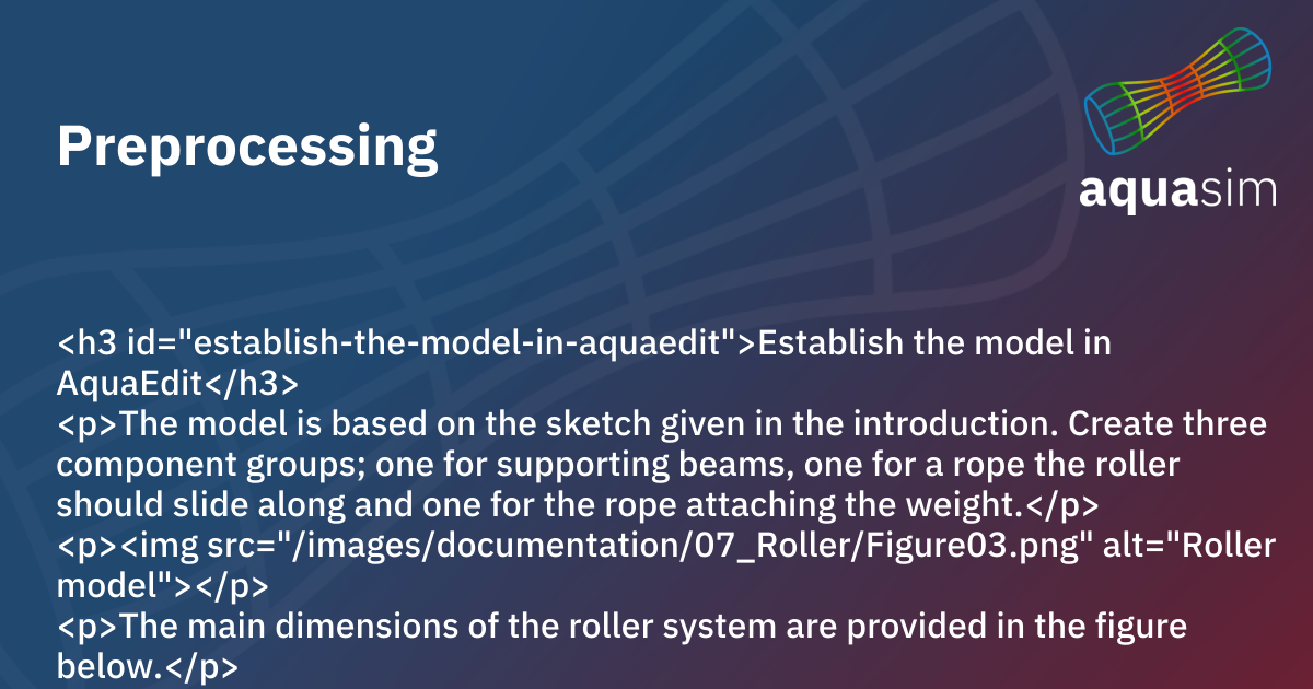 Preprocessing | AquaSim