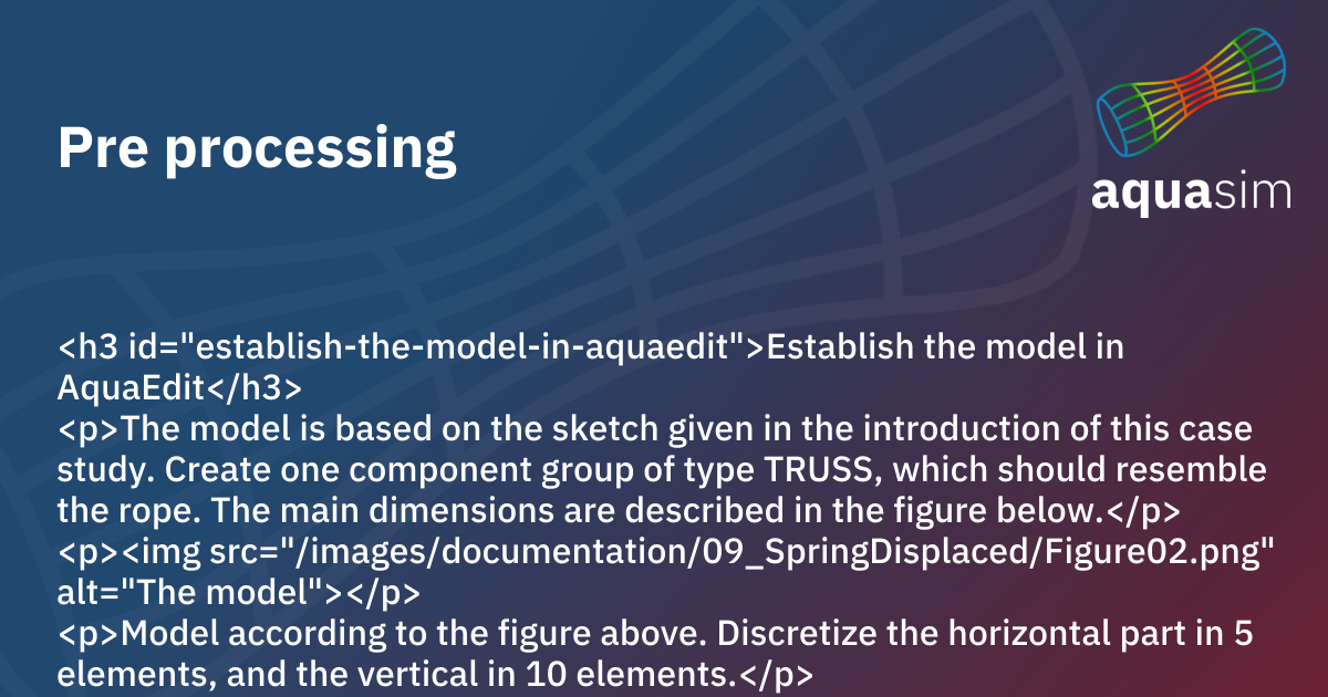 Pre processing | AquaSim